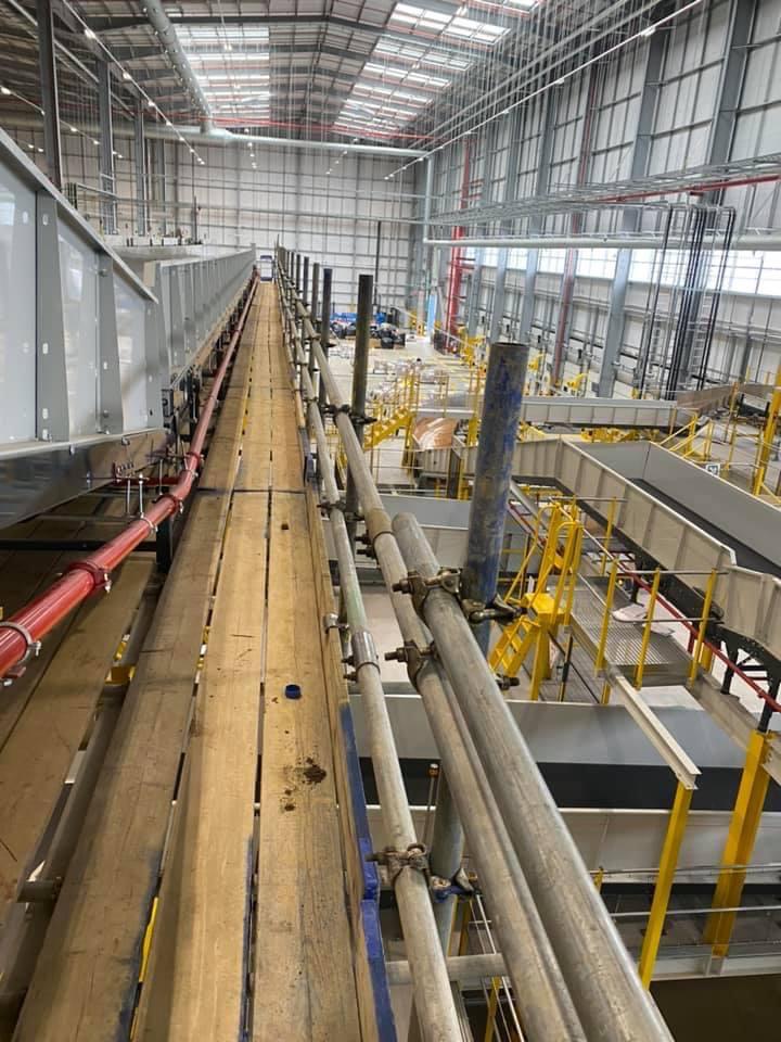 Internal Scaffolding For Conveyor Maintenance- Merlin Scaffolding