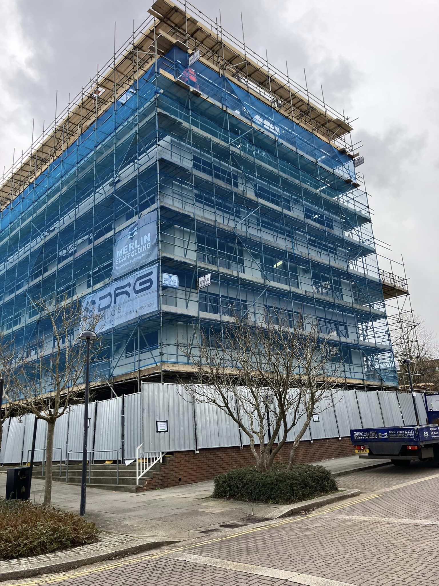 Scaffolding For An Office To Apartments Conversion