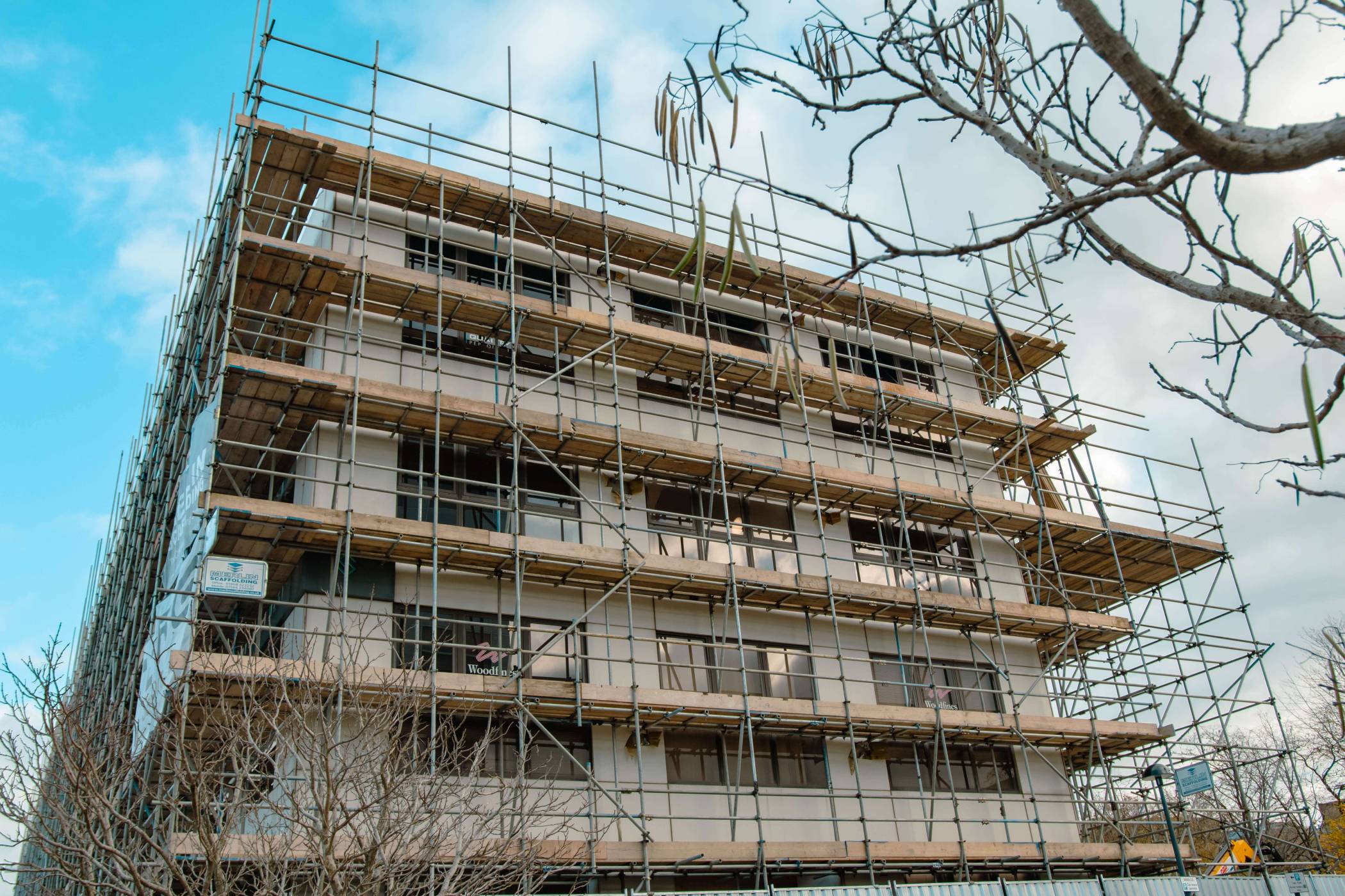 Scaffolding For An Office To Apartments Conversion